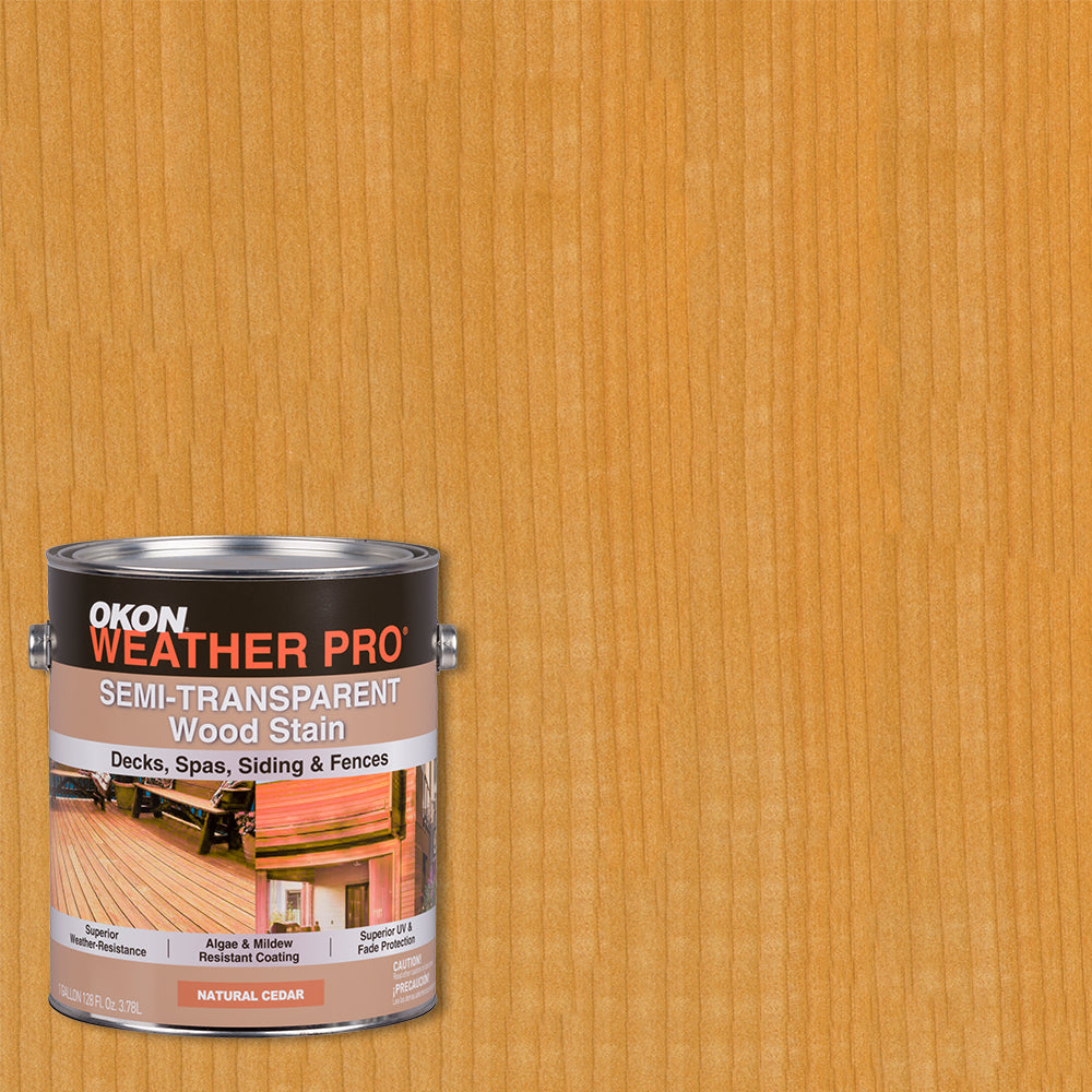 Buy OKON WeatherPro Semi-Transparent Waterproofing Wood Stain, Natural ...