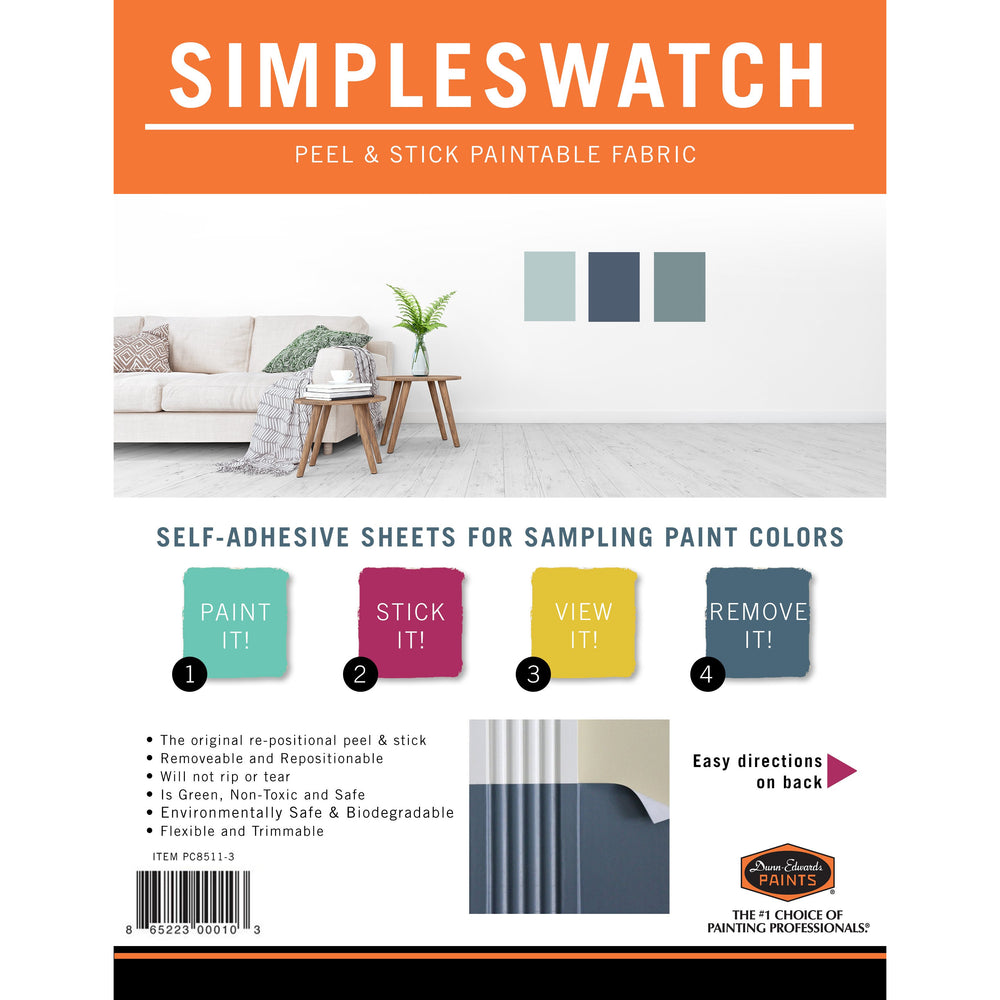 Buy SIMPLESWATCH™ 8.5" x 11" Removeable Paintable Material for Color ...